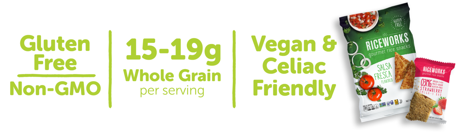 Gluten Free Rice Chips and Omega-3 Bars - Riceworks